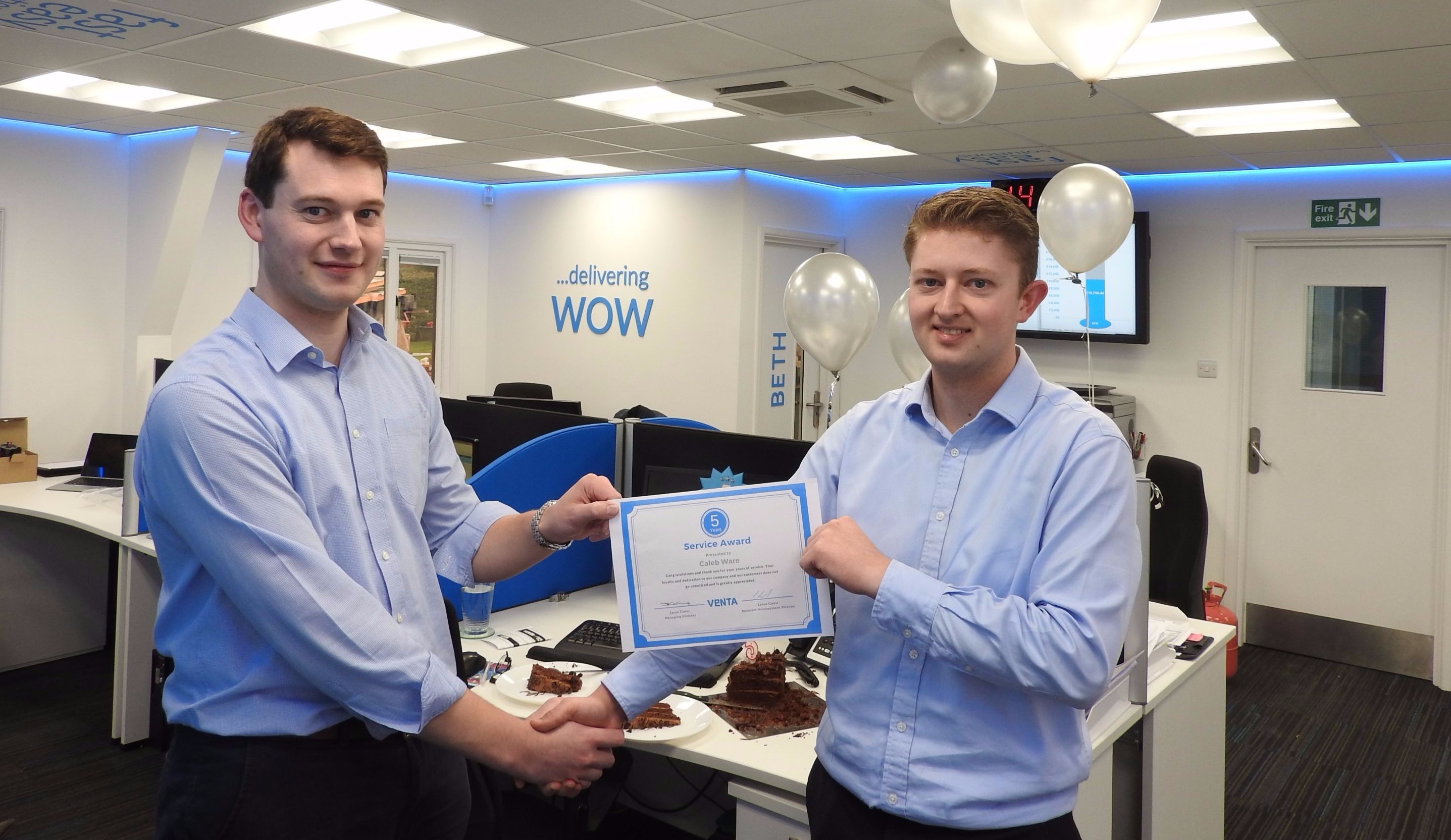 5 years of service at Venta – Caleb Ware!